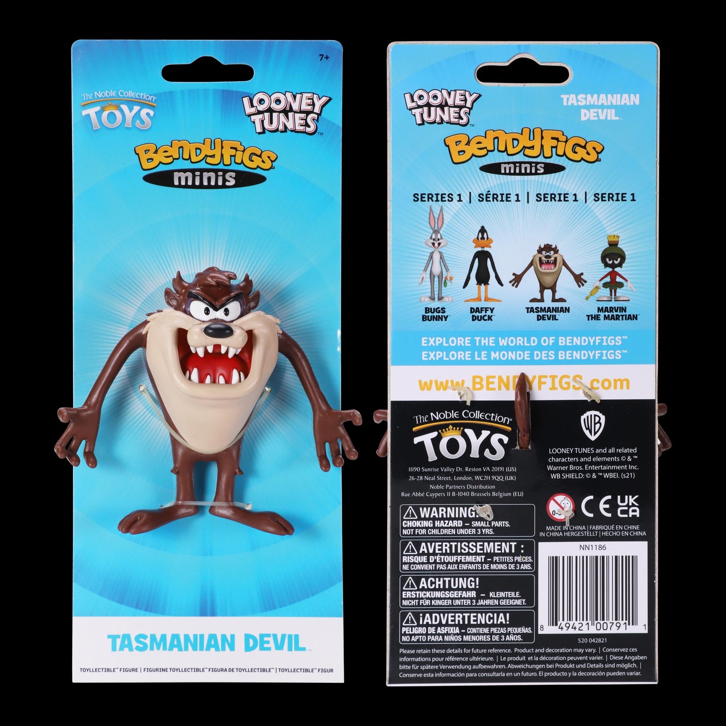 The Noble Collection Tasmanian Devil Mini Bendyfig – Rarewaves.com