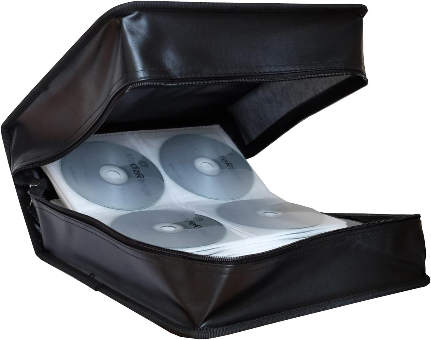 MediaRange Archiving Folder for 400 Discs Imitation Leather Black ...