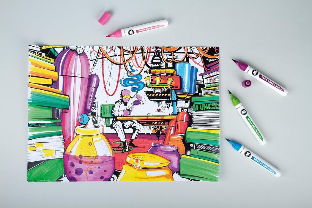 Molotow Aqua Color Brush Set marker MO200490 Case Basic Set 1 ...