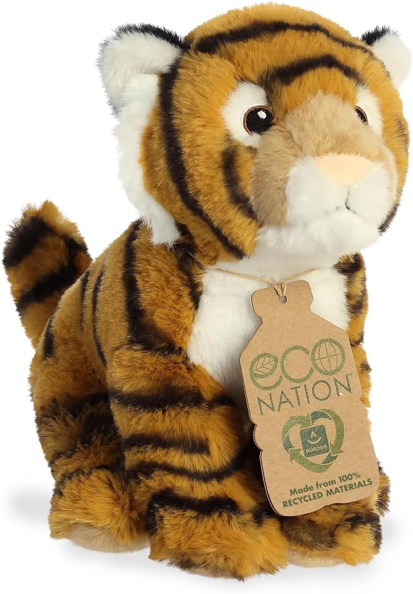 Aurora, 35000, Eco Nation Bengal Tiger, 9In, Soft Toy, (Orange, Black ...