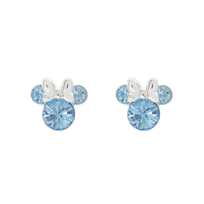 Disney Minnie Mouse Blue March Birthstone sterling silver Crystal ...