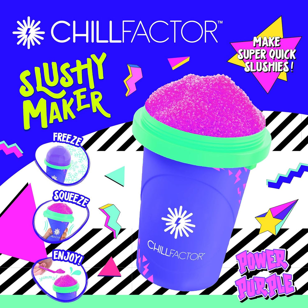 Chill Factor Colour Shock slushy maker Power Purple - Reusable slushy ...