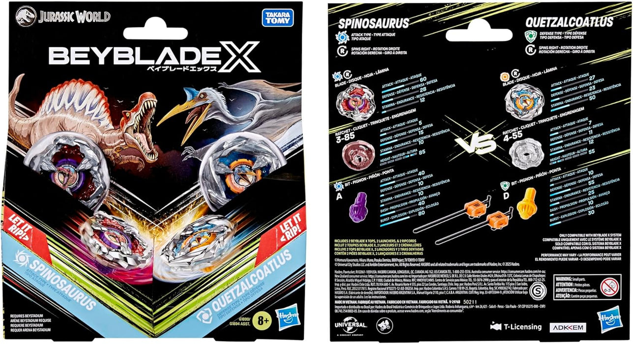 Beyblade X Jurassic World Collab Spinosaurus vs Quetzalcoatlus ...
