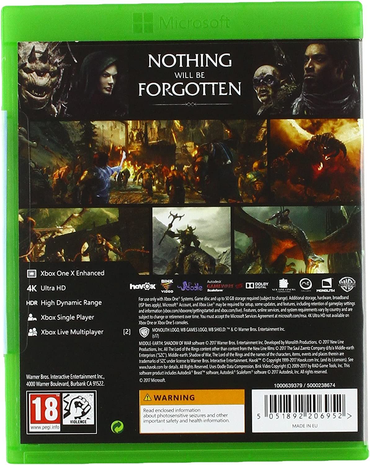 Middle-Earth: Shadow Of War (Xbox One – Rarewaves.com