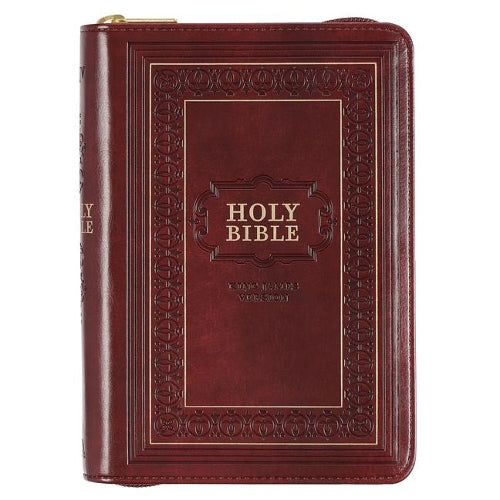KJV Holy Bible, Compact Large Print Faux Leather Red Letter Edition ...