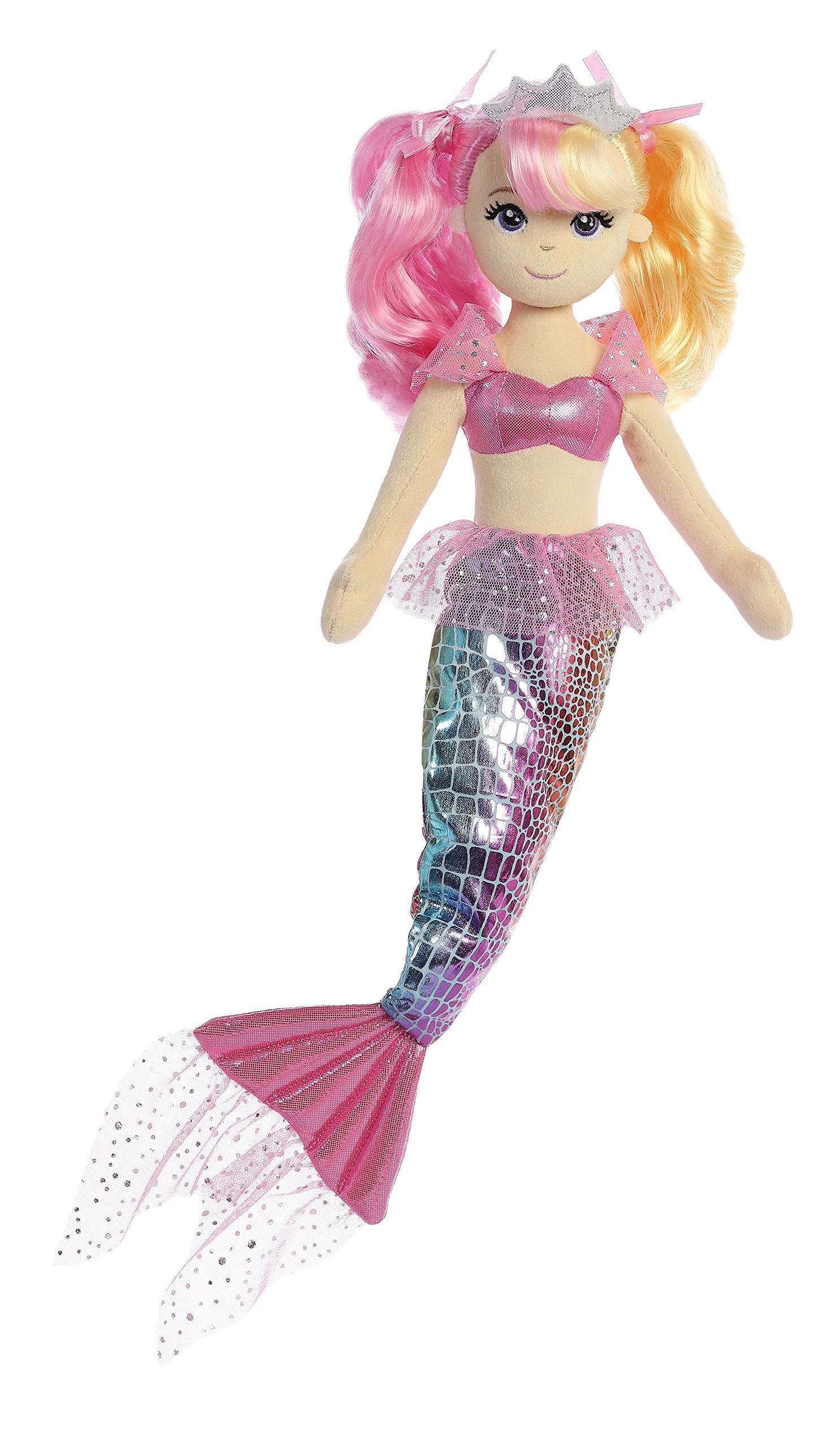 Aurora, 33235, Sea Sparkles Pastel Sea Rose, 18In, Soft Toy, Pink and ...