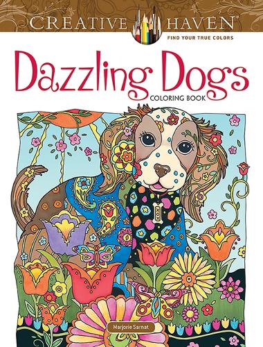 Marjorie Sarnat Creative Haven Dazzling Dogs Coloring Book – Rarewaves.com