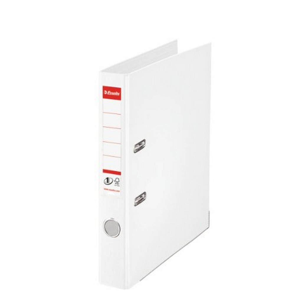 Esselte A4 Lever Arch File, White, 52mm Spine, Plastic, Vivida Range ...