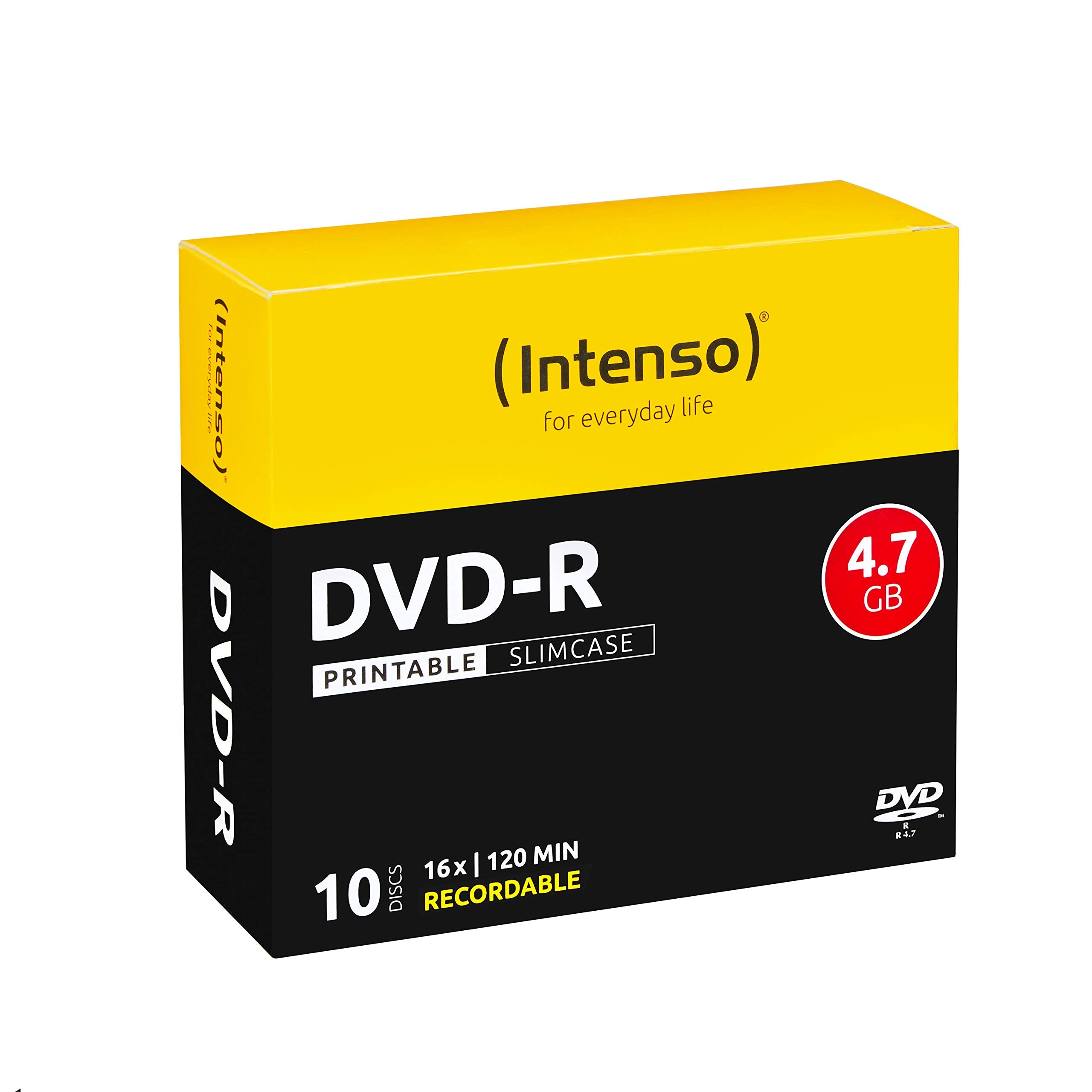 Intenso DVD-R 4.7GB, Printable, 16x 4.7GB DVD-R 10pieza(s) - DVD+RW ...