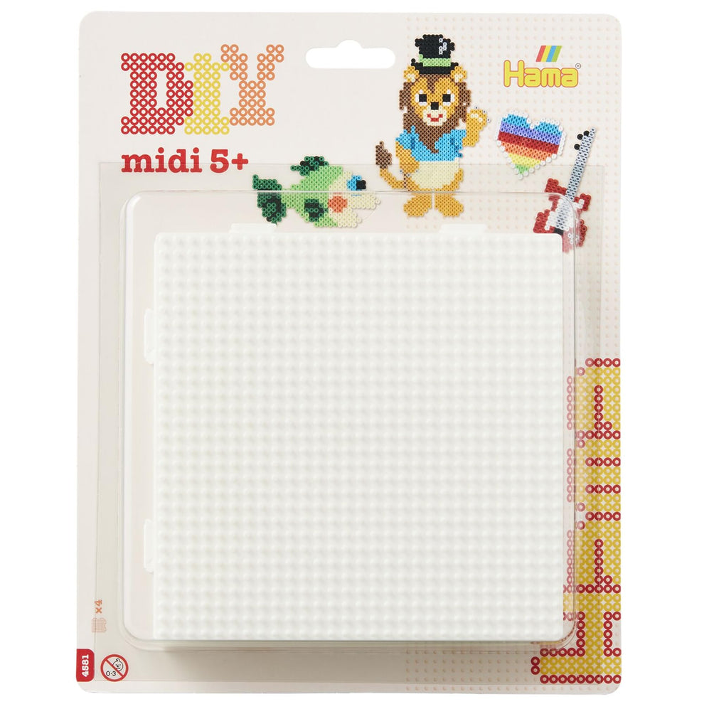 Four Large Square pegboard Set White Single – Rarewaves.com