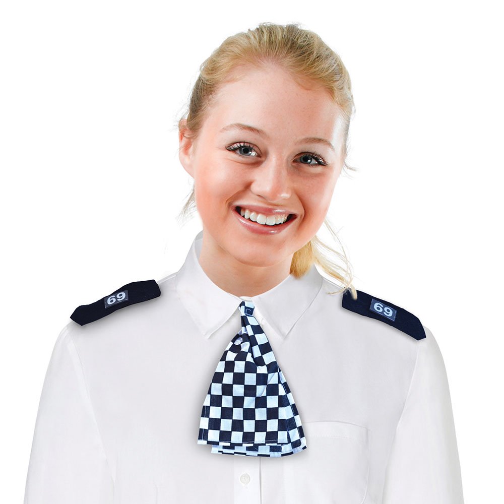 Bristol Novelty BA580 WPC Scarf and Epaulette, Womens, Black/White, One ...